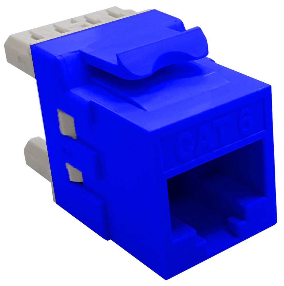 Cat6 Keystone Panel Jacks | Bag of 12 | Blue | Cat6 | 1PD – 1 Point ...
