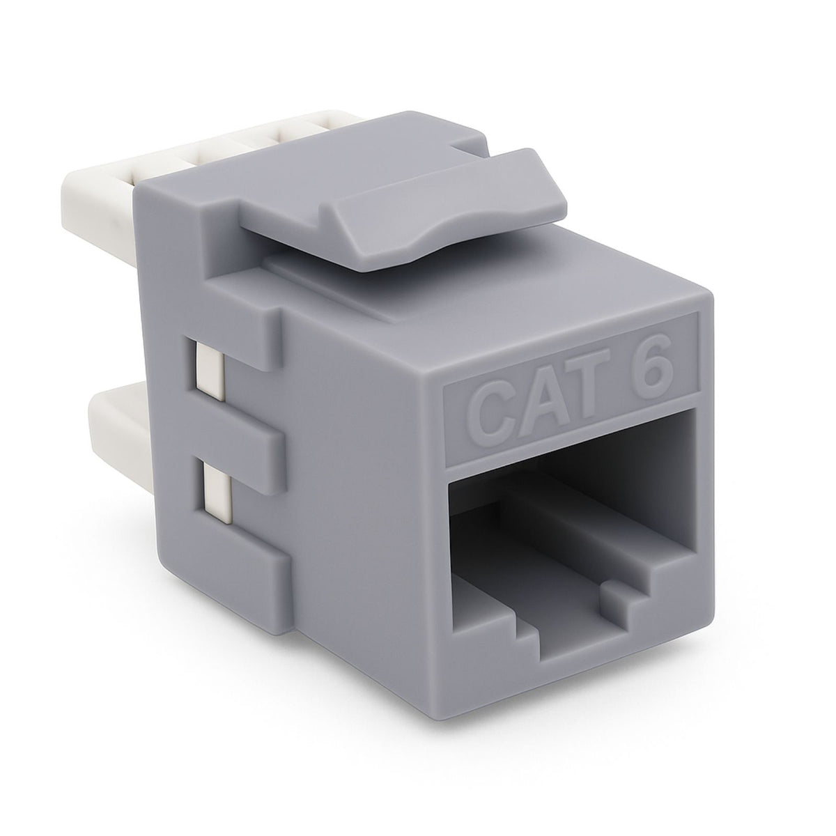 Cat6 Grey Keystone | Bag of 12 | Grey | Cat6 | 1PD – 1 Point Distribution